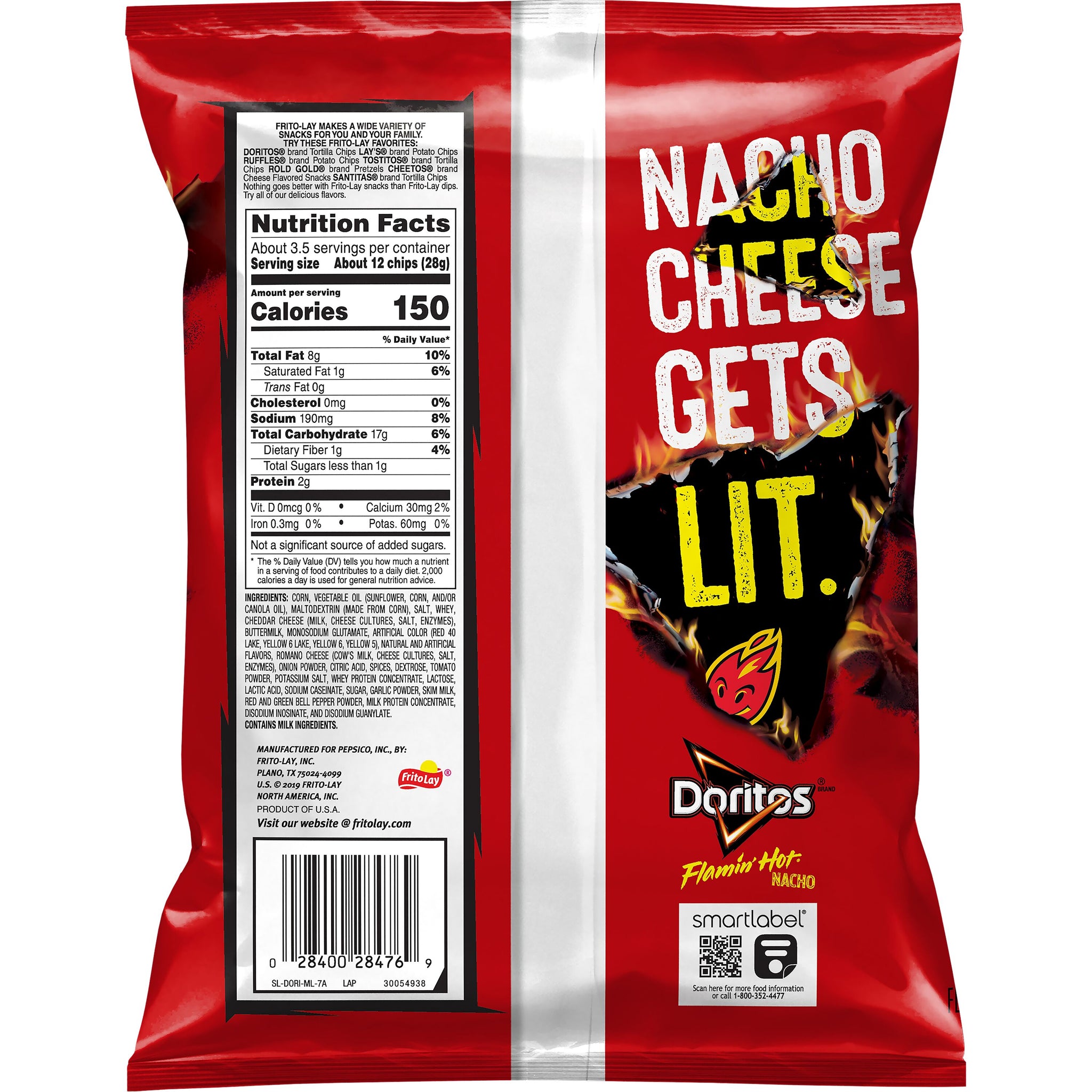 Doritos Flamin Hot Nacho Tortilla Chips 3.25 OZ (92g) - Export – Click ...