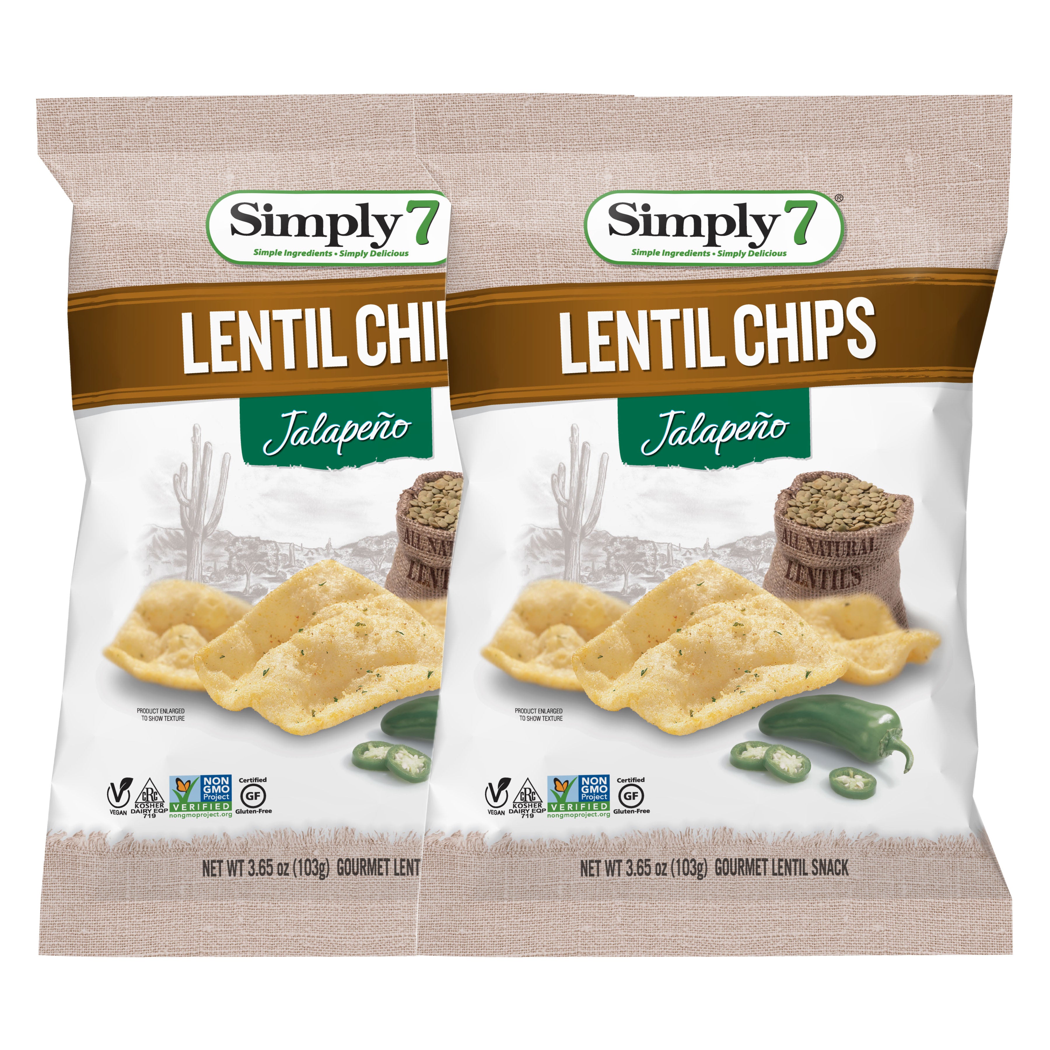 Simply7 Chips Lentil Jalapeno 103g (2 Packs) – Click Cuisine
