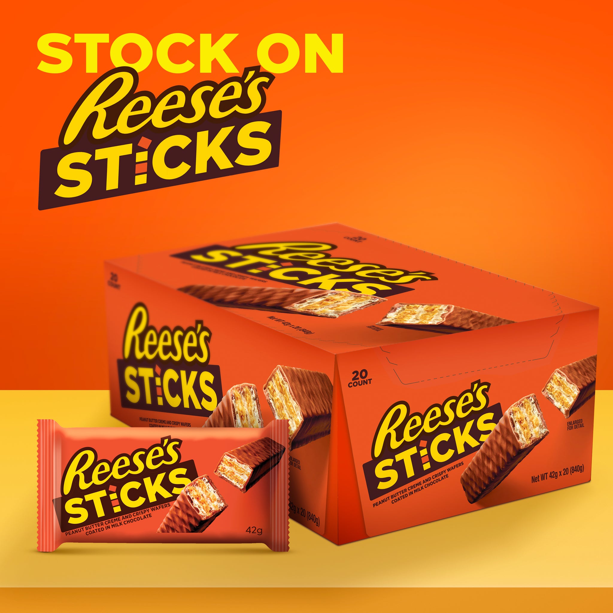 Reese's Sticks Milk Chocolate Peanut Butter Candy Bar, 42gm – Click Cuisine