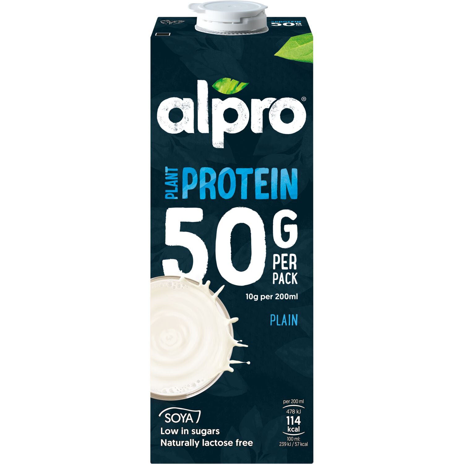 Alpro Soya High Protein Drink 1L, 100% Plant Based And Dairy Free, Sui ...