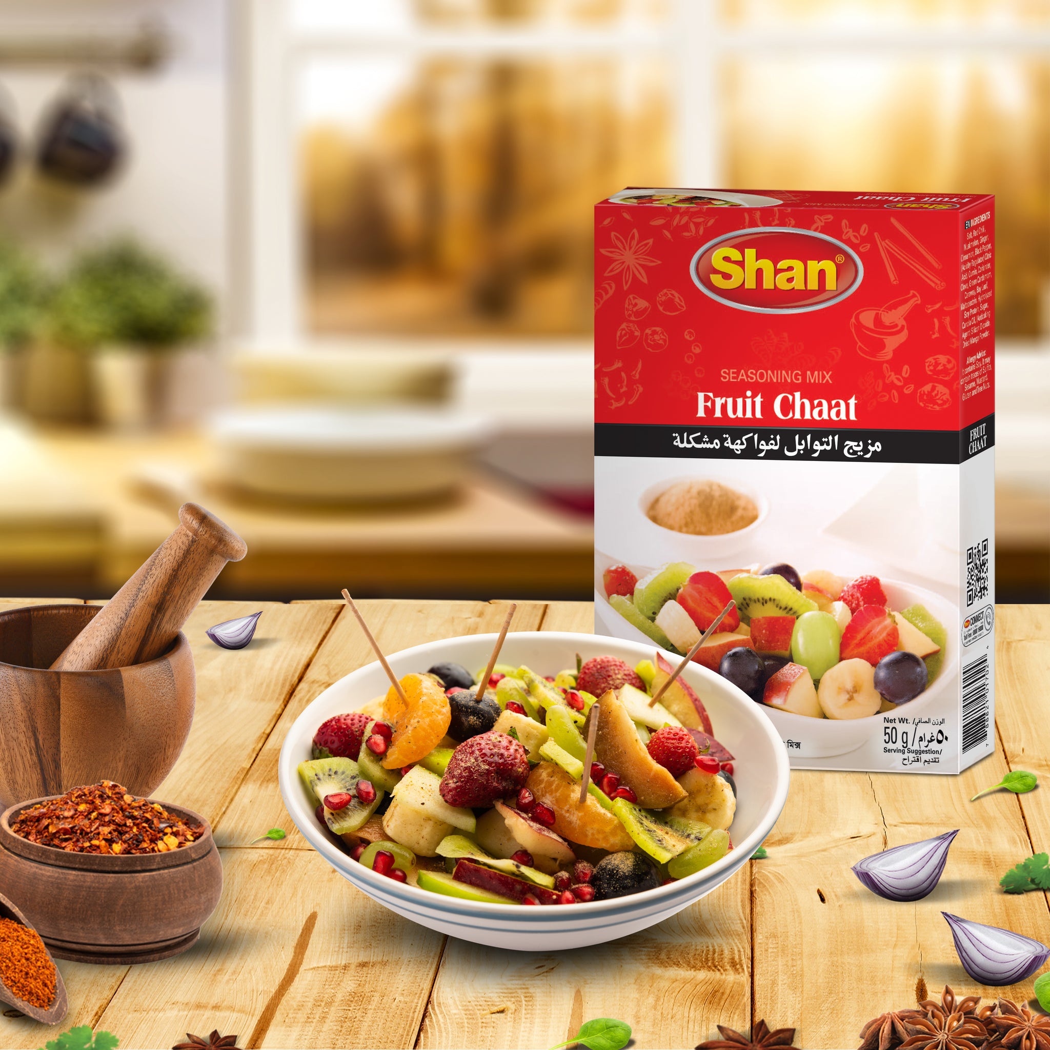 Shan Fruit Chaat Seasoning Mix 50gm - Click Cuisine