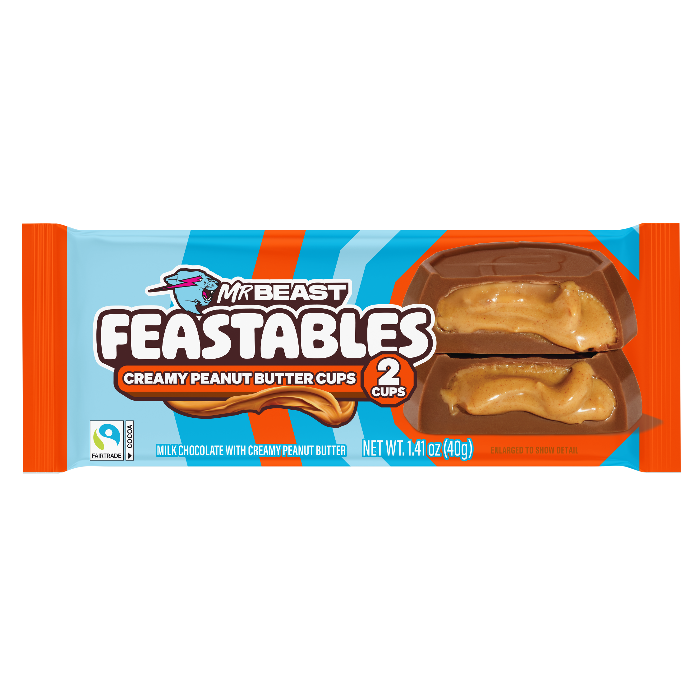 Mr Beast Feastables Peanut Butter Cups 40gm, Made with Grass-Fed Milk ...
