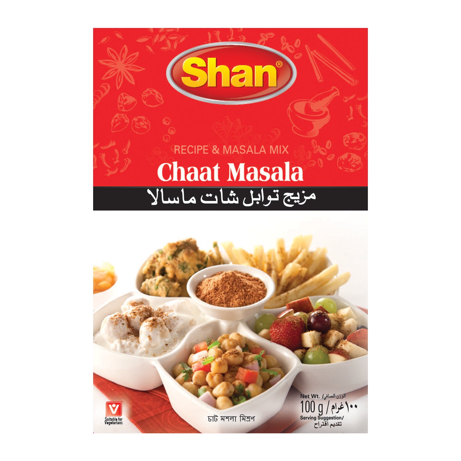 Shan Chaat Recipe & Masala Mix 100gm - Click Cuisine