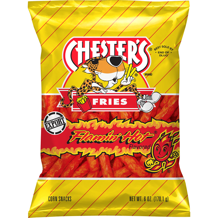 Chesters Fries Flamin Hot Flavored Corn Snacks 6 OZ (170g) - Export ...
