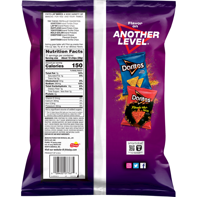 Doritos Spicy Sweet Chili Tortilla Chips,11 OZ (312g) - Export - Click ...