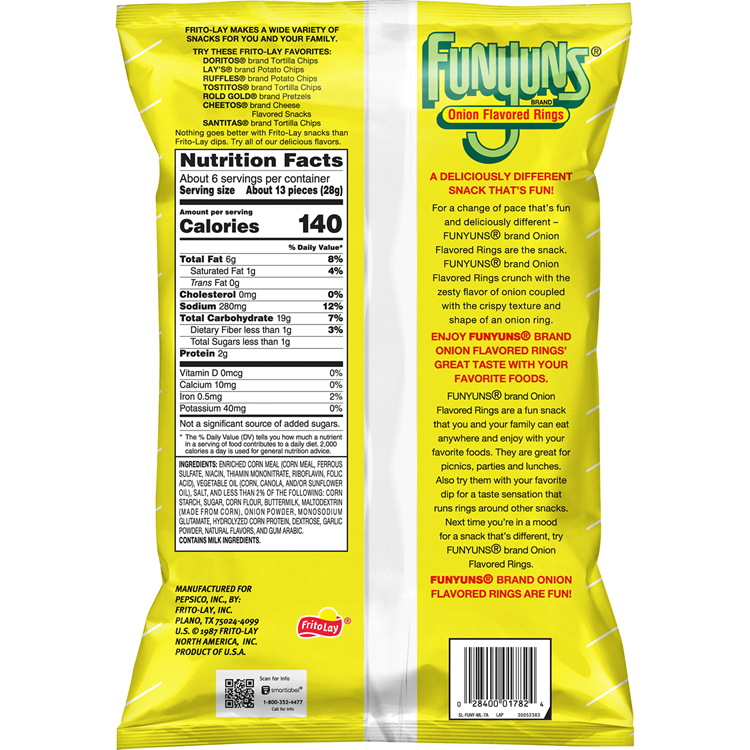 Funyuns Onion Flavored Rings 5.75 OZ (163g) - Export - Click Cuisine