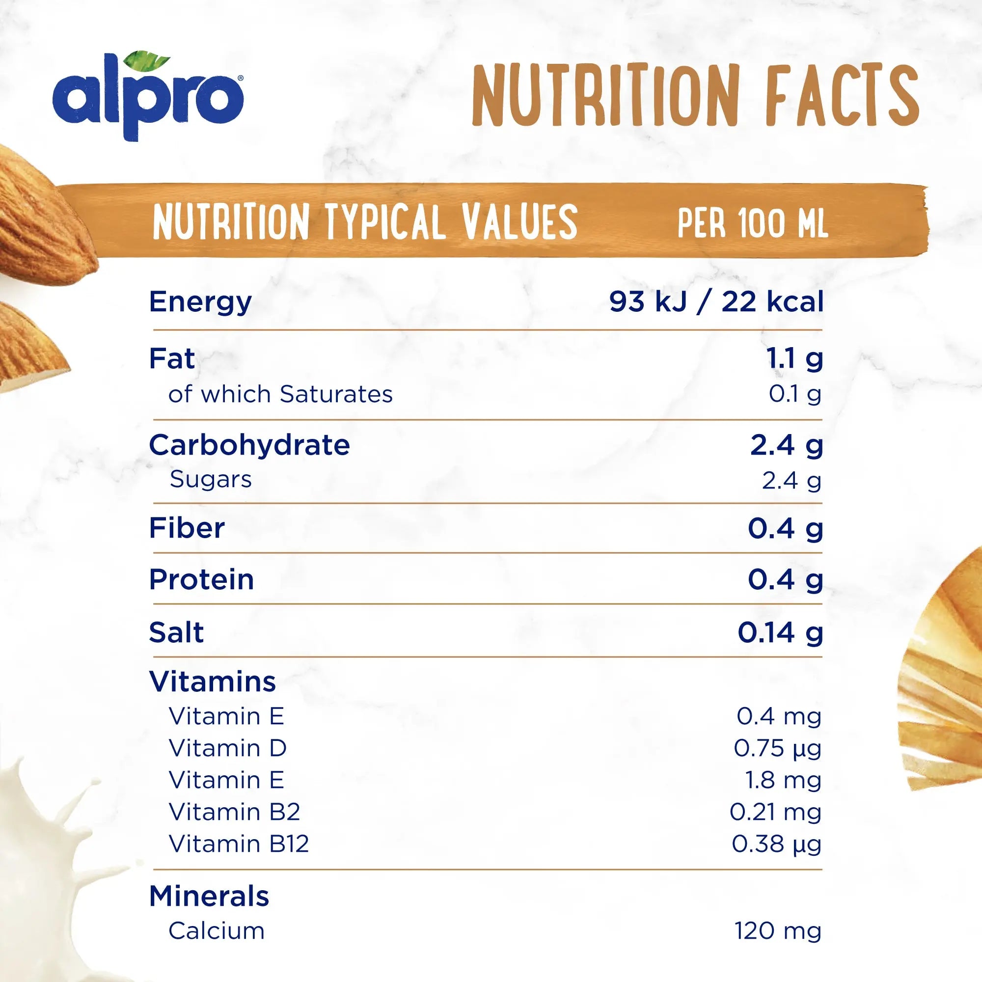 Alpro Almond Drink, Dual Pack (1l x 2) 100% Plant Based And Dairy Free ...