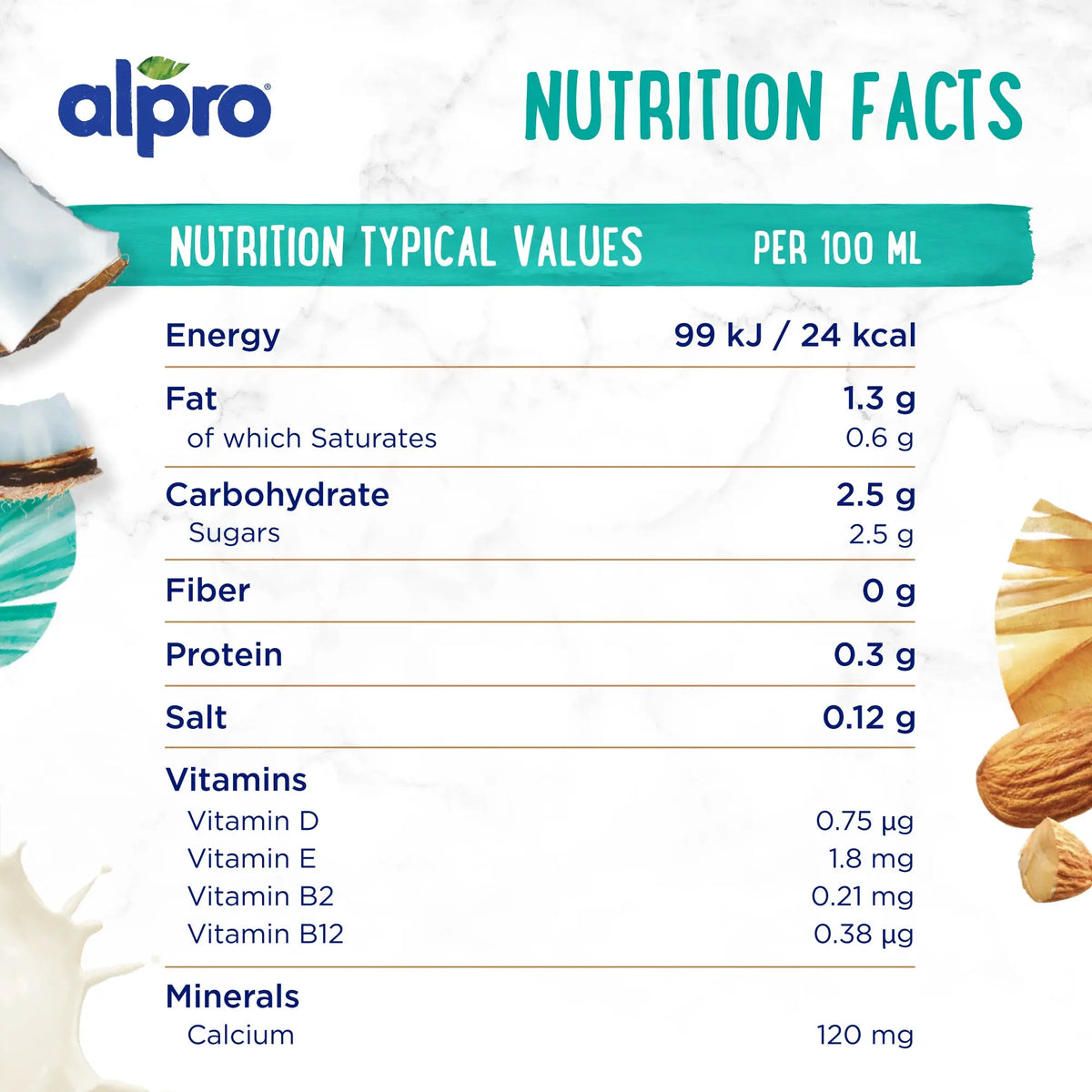 Alpro Coconut-Almond Drink 1L, 100% Plant Based And Dairy Free, Suitab ...