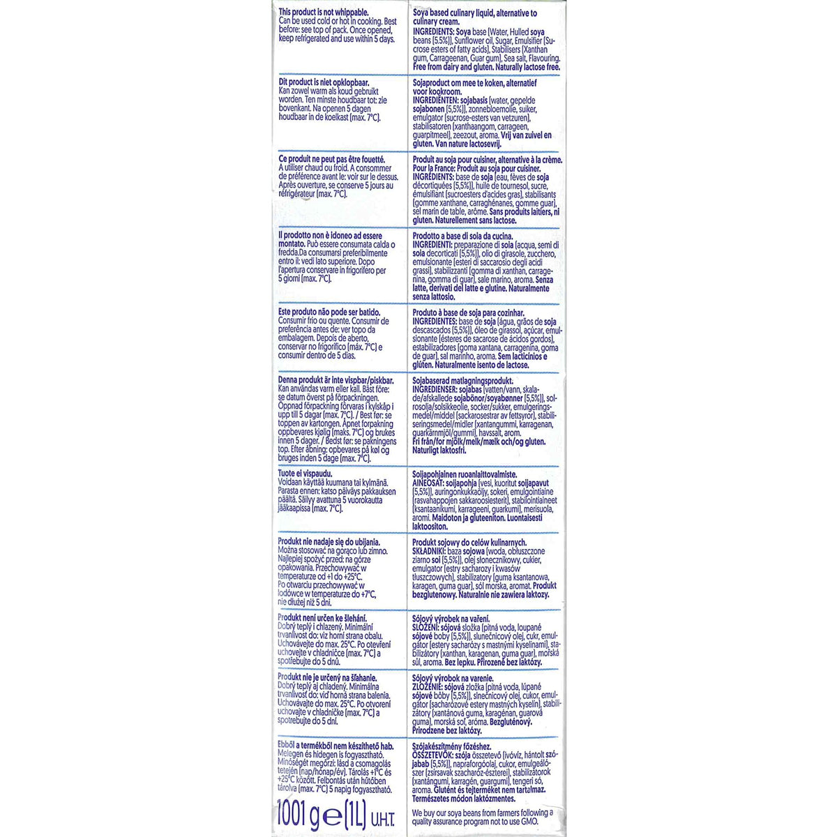 Alpro Soy Cooking Cream |100% Plant Based| 1L - Click Cuisine