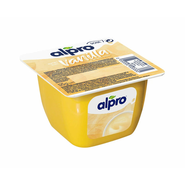 Alpro Soya Dessert Vanilla 4 x 125g, 100% Plant Based And Dairy Free ...