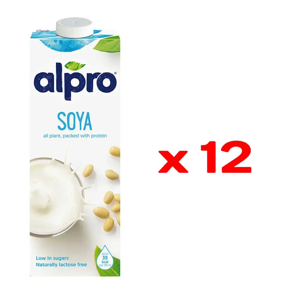 Alpro Soya Drink Original (1l x 12), 100% Plant Based And Dairy Free ...