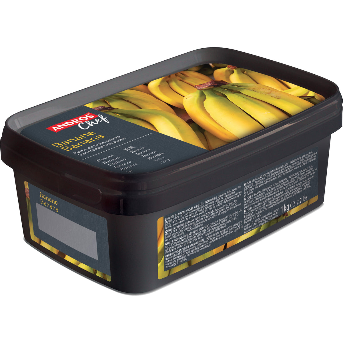 Andros Chef Frozen William Pear Puree 1Kg Tub - Click Cuisine