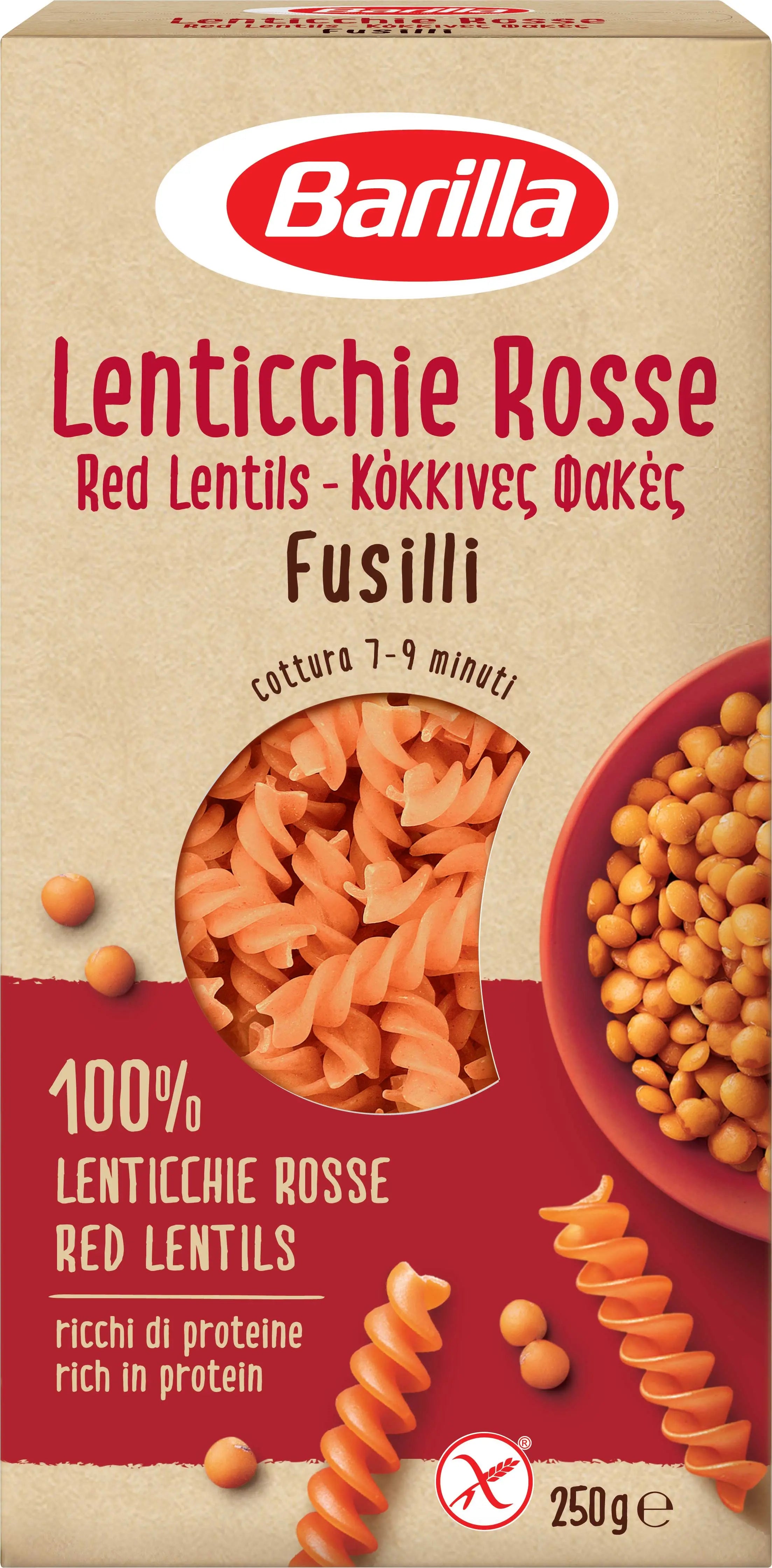 Barilla Pasta Fusilli Red Lentil 250g – Click Cuisine