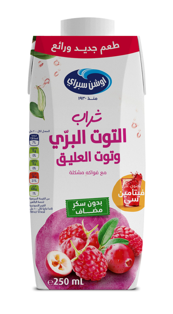 Ocean Spray Cranberry Raspberry Mixed Fruit Drink No Sugar Added, 250m ...