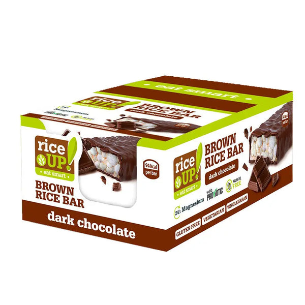 Rice Up Dark Chocolate Bar 20 x 18G - Click Cuisine