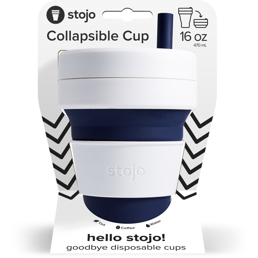 Stojo Biggie Cup Indigo 470ml - Click Cuisine